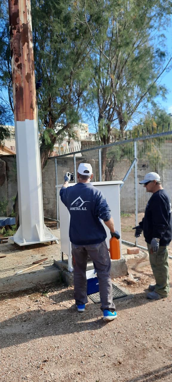 ΣΥΝΤΗΡΗΣΗ ΚΑΙ ΕΛΑΙΟΧΡΩΜΑΤΙΣΜΟΣ ΠΥΛΩΝΩΝ ΦΩΤΙΣΜΟΥ ΔΗΜΟΤΙΚΟΥ ΣΤΑΔΙΟΥ “Π ...