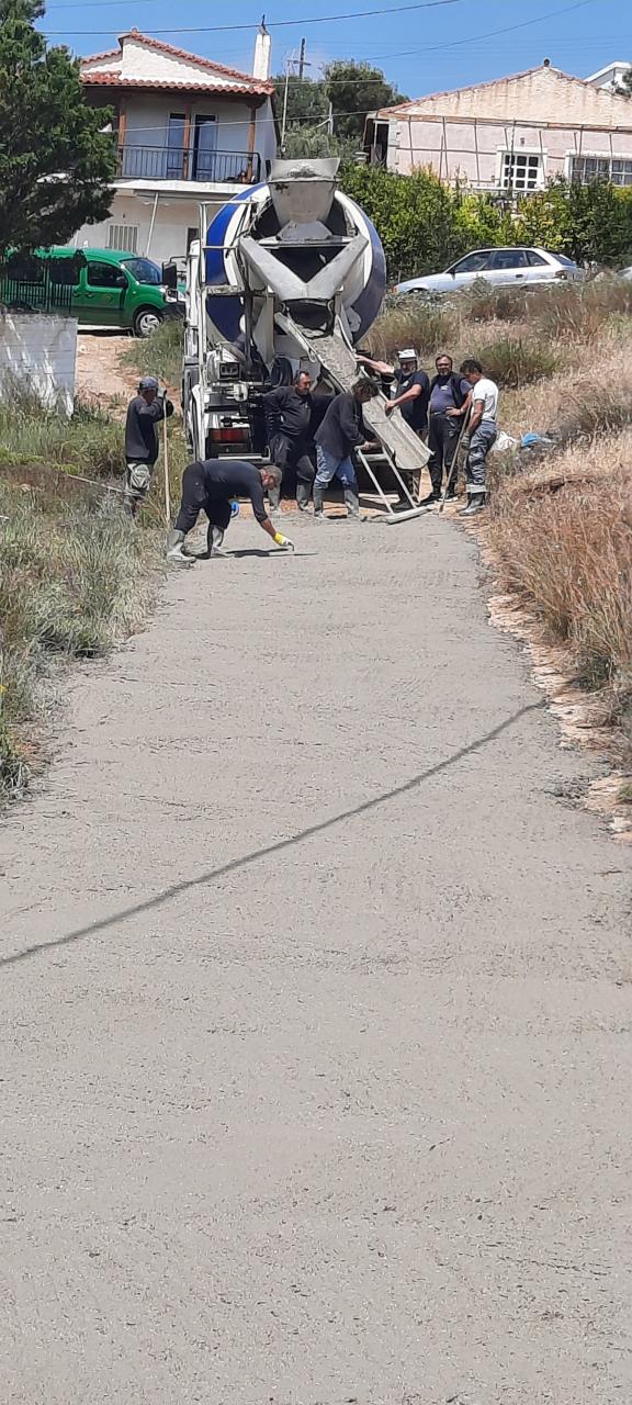 ΕΠΙΣΚΕΥΗ ΔΡΟΜΟΥ, ΠΑΡΑΛΛΗΛΟΥ ΤΗΣ ΟΔΟΥ ΘΗΒΩΝ, ΜΕ ΜΠΕΤΟΝ, ΑΓ. ΜΑΡΙΝΑ ...