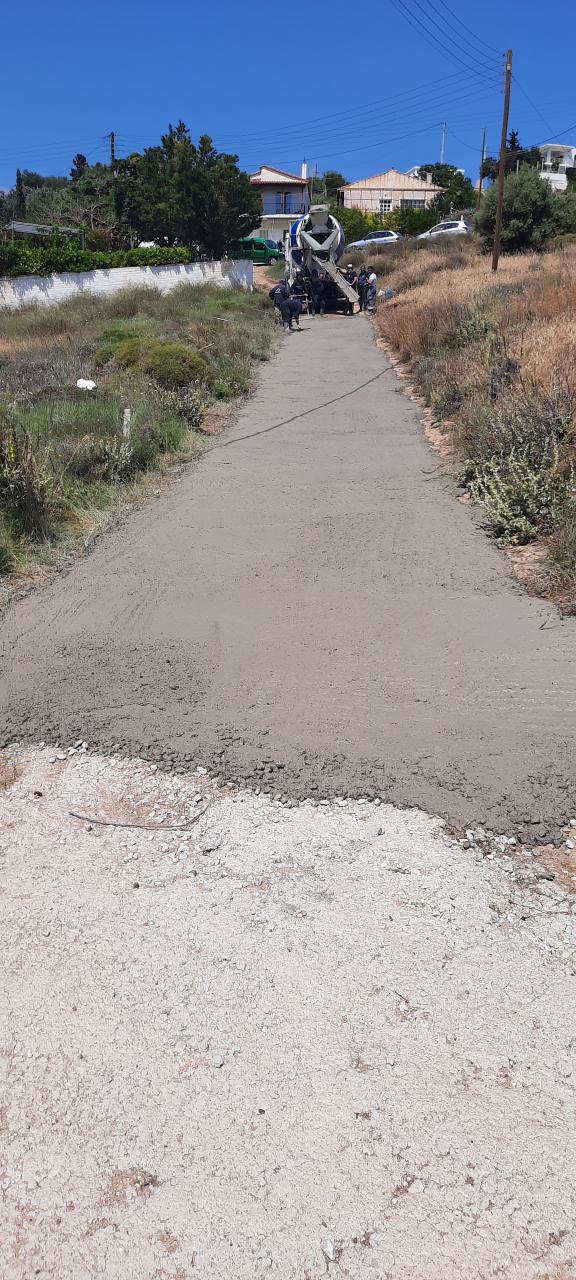 ΕΠΙΣΚΕΥΗ ΔΡΟΜΟΥ, ΠΑΡΑΛΛΗΛΟΥ ΤΗΣ ΟΔΟΥ ΘΗΒΩΝ, ΜΕ ΜΠΕΤΟΝ, ΑΓ. ΜΑΡΙΝΑ ...